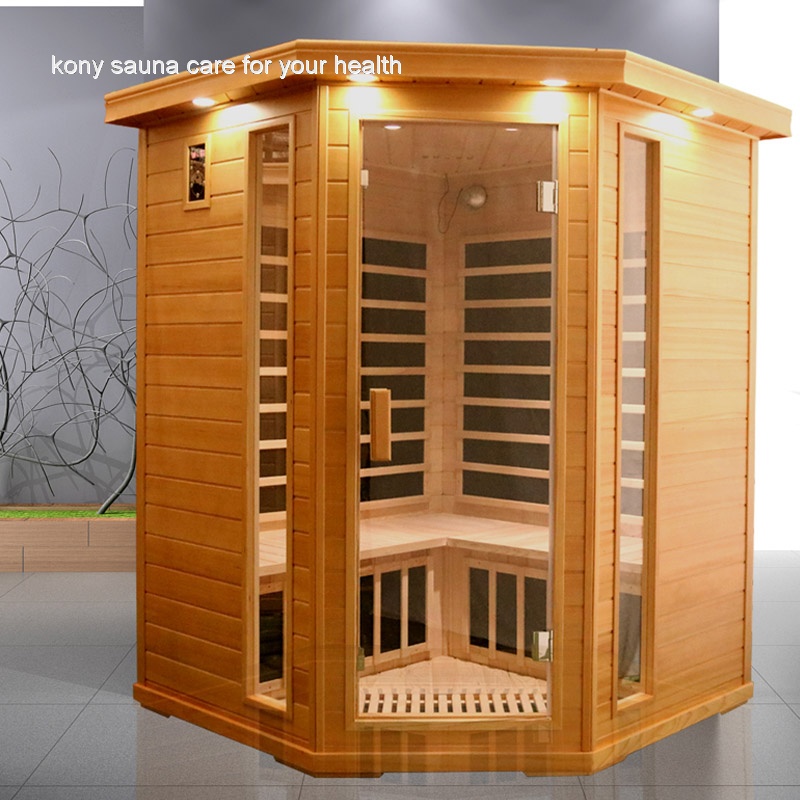 big hot therapy corner far infrared sauna room with carbon heater