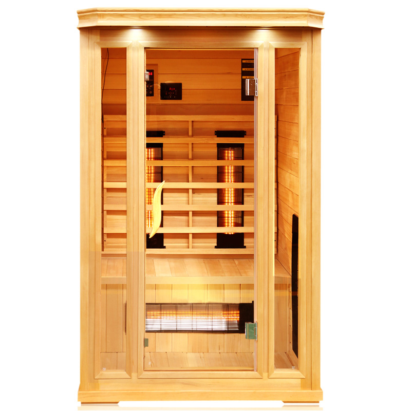 new far infrared sauna room with yellow light ceramic heater and big ...